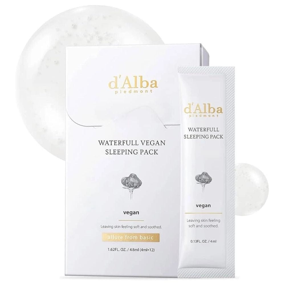 d'Alba Waterfull Vegan Night Mask valge trühvliga - 12x4 ml – Medpak